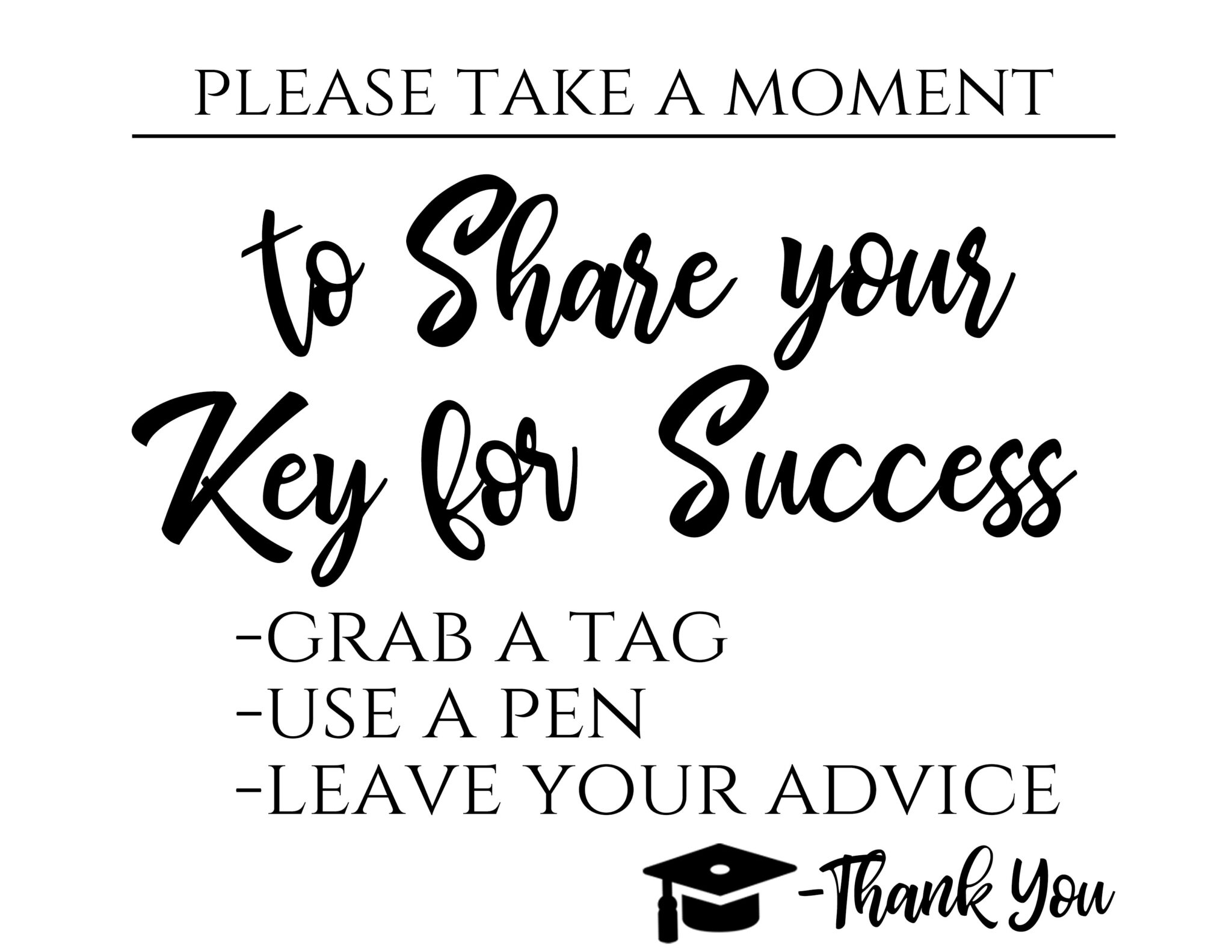 Keys to Success tags for Graduation Party Display, Retirement Party ...